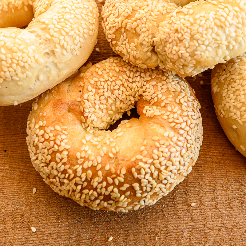 Sesame Bagels 6pk (Tues only) — True Grain Bakehouse Summerland